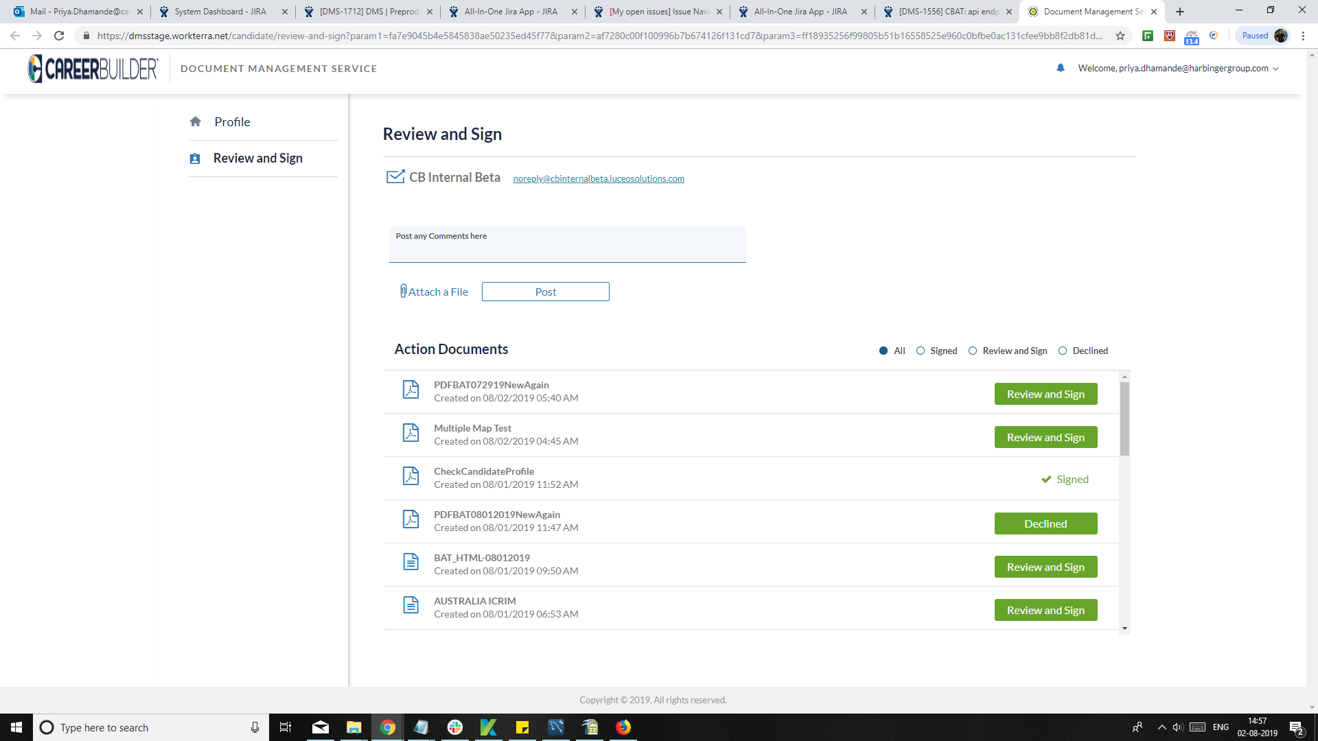 Dms 1712 Dms Preprod Candidate Review And Sign Page Ui